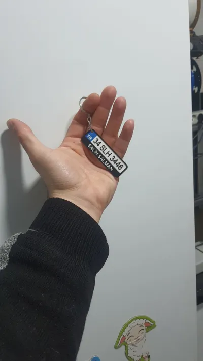 license plate keychain - Free 3D Print Model - MakerWorld