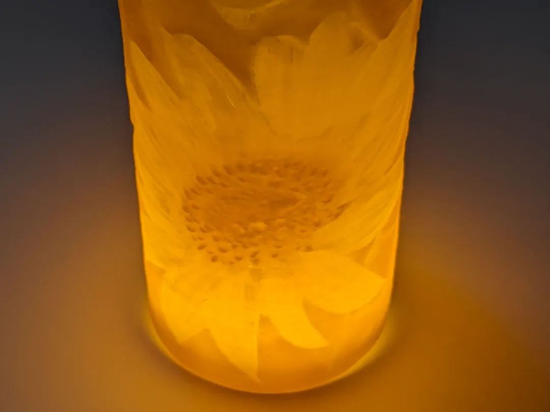 Sunflower Tube Lithophane Image by PILED3D MakerWorld: Download Free 3D ...