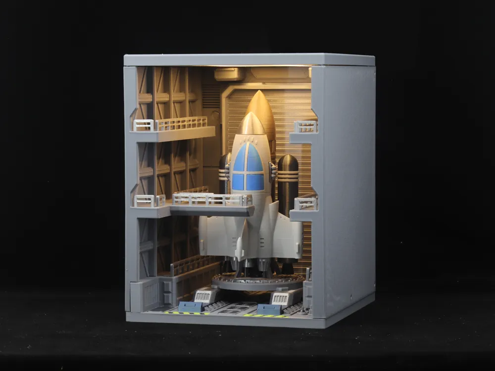 Space Shuttle Hangar book nook - Free 3D Print Model - MakerWorld