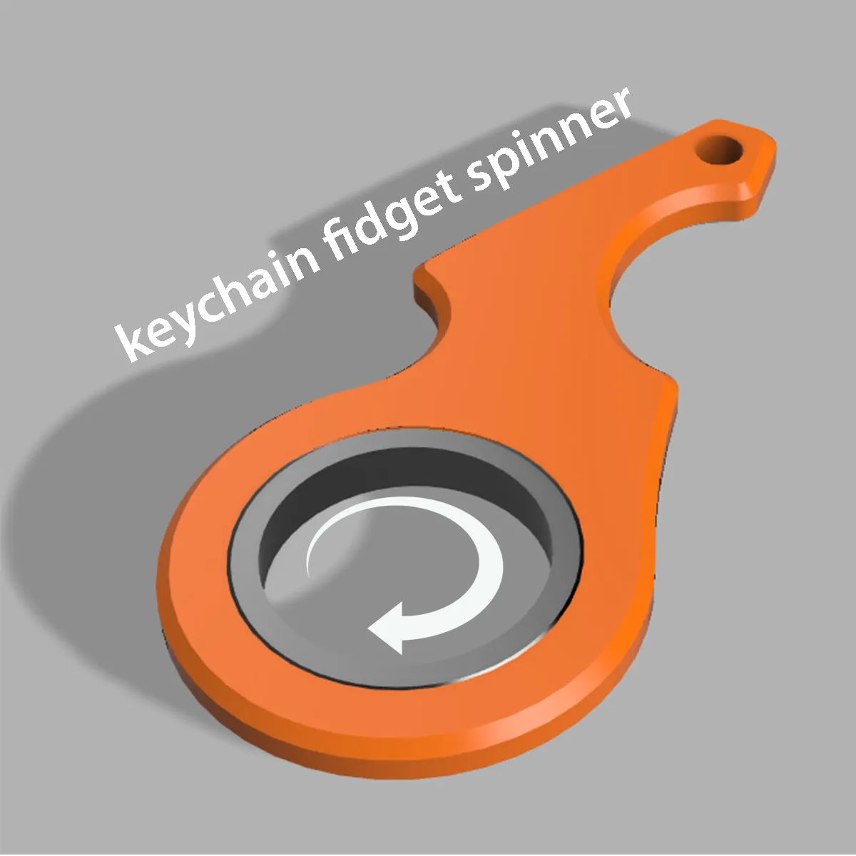 Ergonomic keychain fidget spinner - Free 3D Print Model - MakerWorld