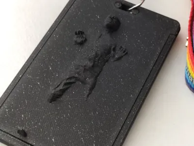 Han Solo carbonite ID badge holder Star Wars Remixed by Minor_Frog MakerWorld: Download Free 3D ...