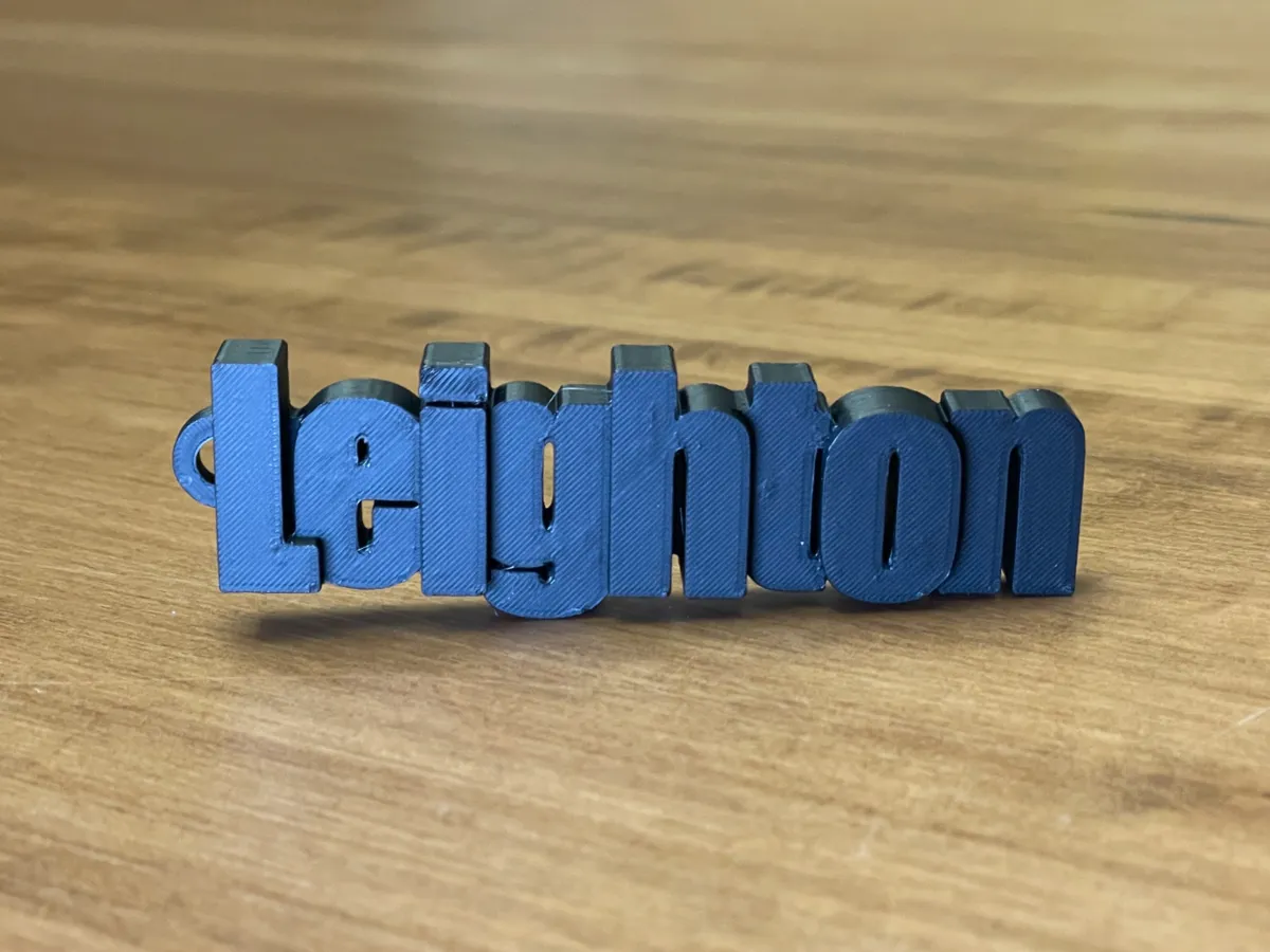 Leighton Name Keychain - Free 3D Print Model - MakerWorld