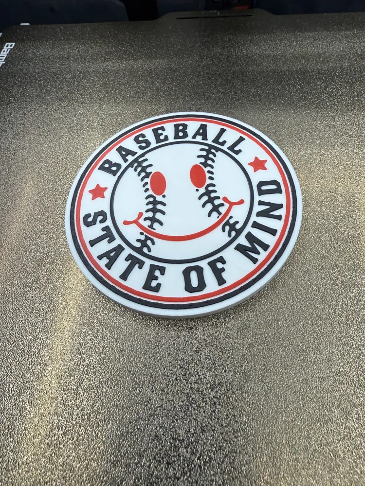 BASEBALL STATE OF MIND COASTER by 3Dprinting4funMakerWorld: Download ...