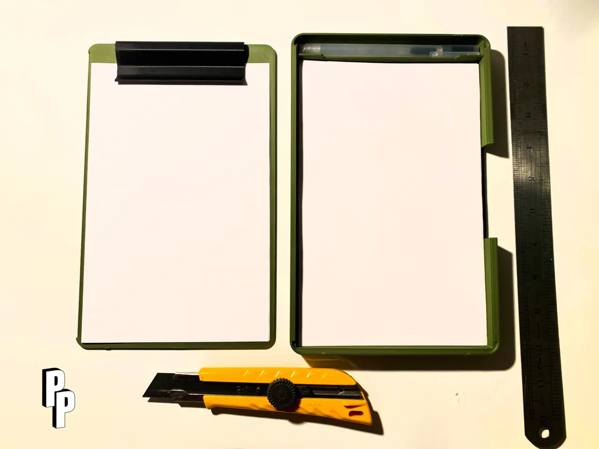 Scrap paper NotePad with integrated Clipboard - Free 3D Print Model ...