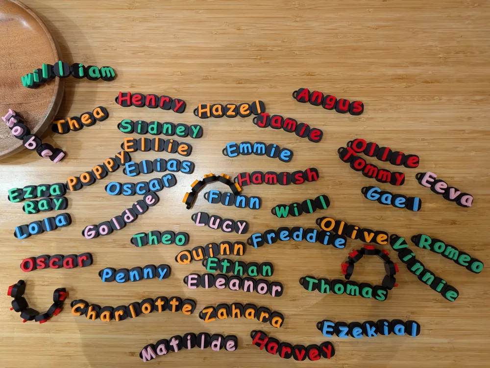Flexi Name Keyring - Free 3D Print Model - MakerWorld