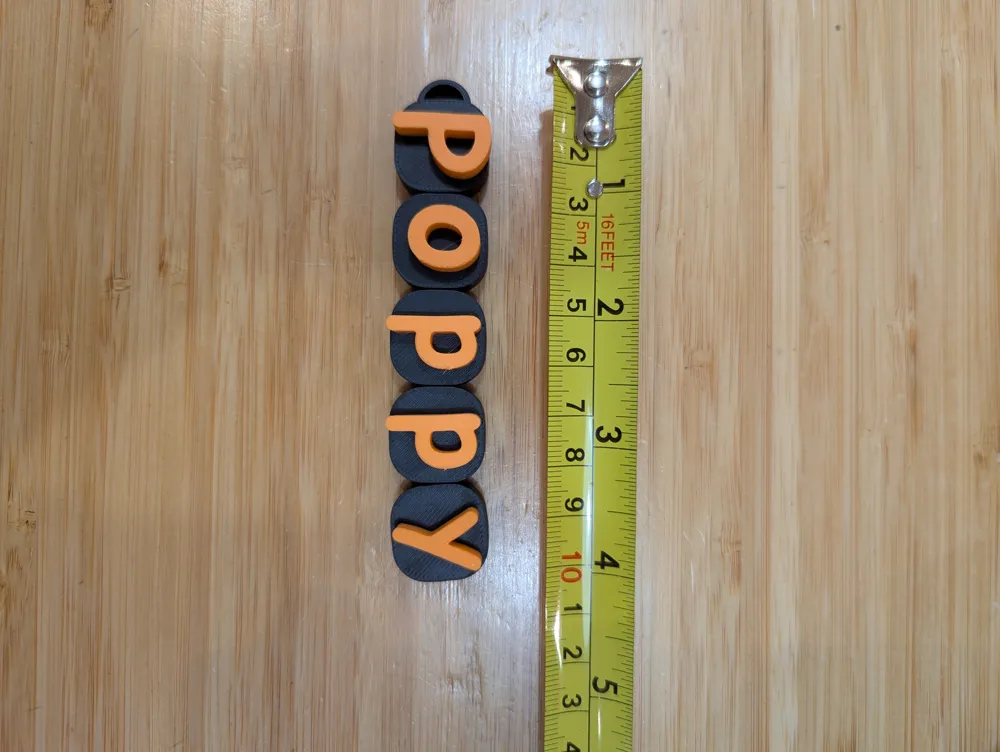 Flexi Name Keyring - Free 3D Print Model - MakerWorld