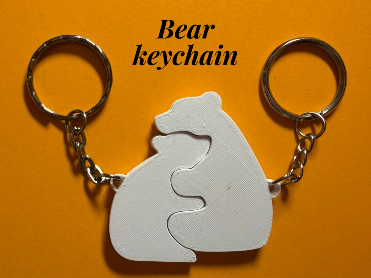 Bear Keychain - Free 3D Print Model - MakerWorld