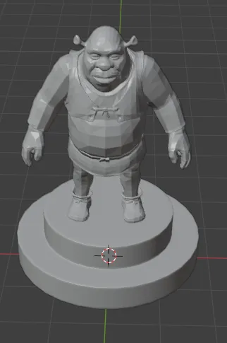 Shrek figurine I sculpted in Blender by user_604432720 - MakerWorld