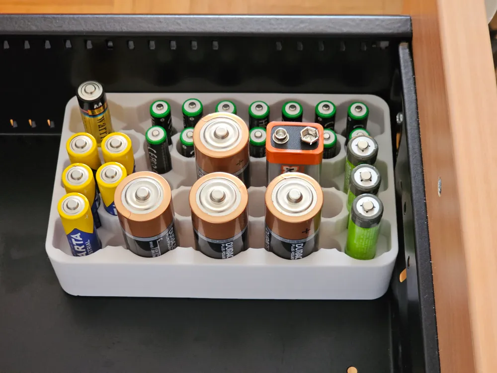AA / AAA / TypC / 9V Battery Organizer / Container / Storage by AU3D ...