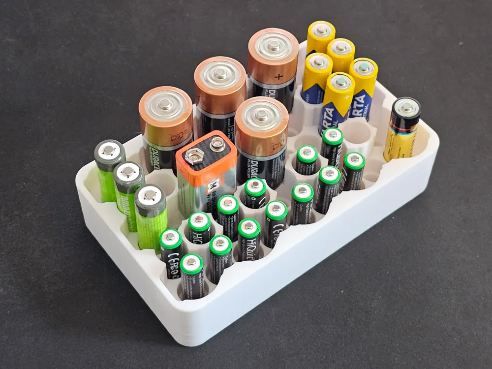 AA / AAA / TypC / 9V Battery Organizer / Container / Storage by AU3D ...