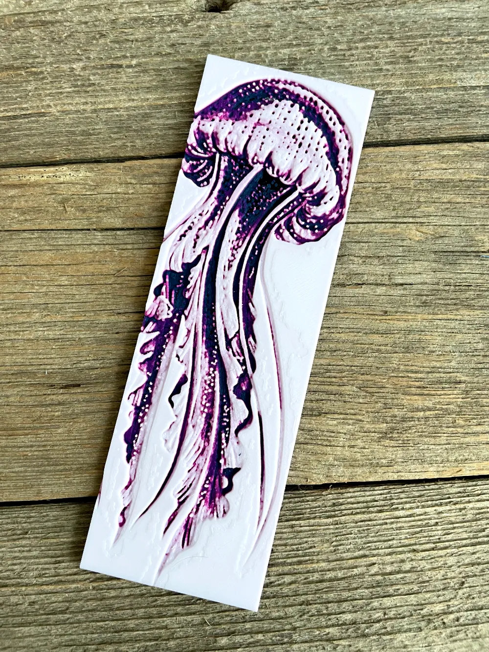 Jellyfish Bookmark - HueForge by OzClan - MakerWorld