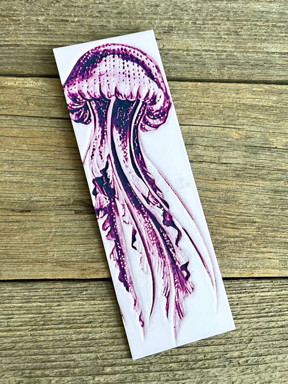 Jellyfish Bookmark - HueForge by OzClan - MakerWorld