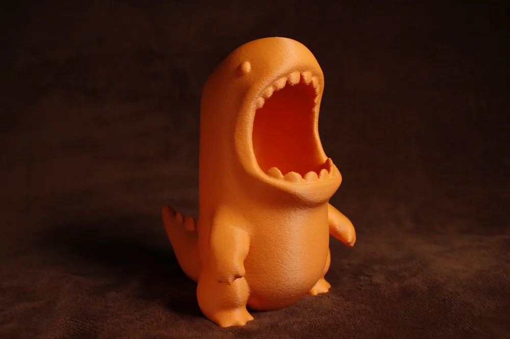 Cute Dinosaur T-REX Pencil Holder - Free 3D Print Model - MakerWorld