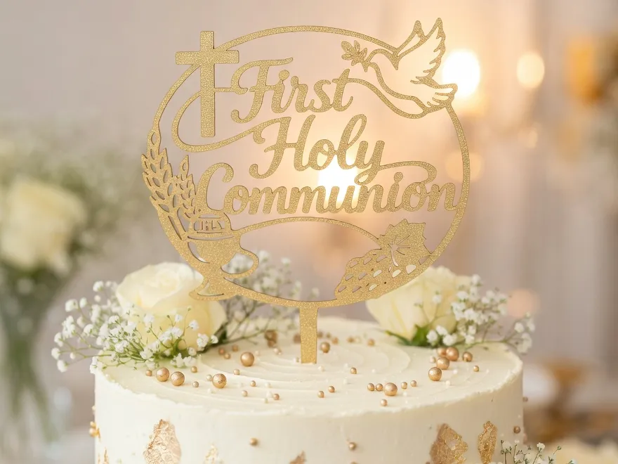 First Holy Communion Cake Topper - Free 3D Print Model - MakerWorld