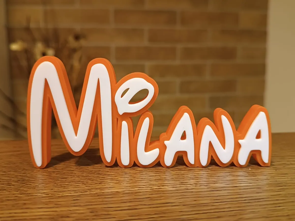 Milana Name Disney Tag - Free 3D Print Model - MakerWorld