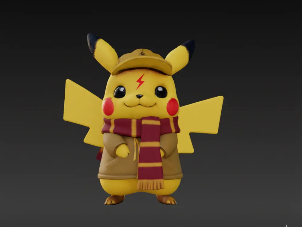 Pikachu mixed with Harry Potter with two wings - Free 3D Print Model ...