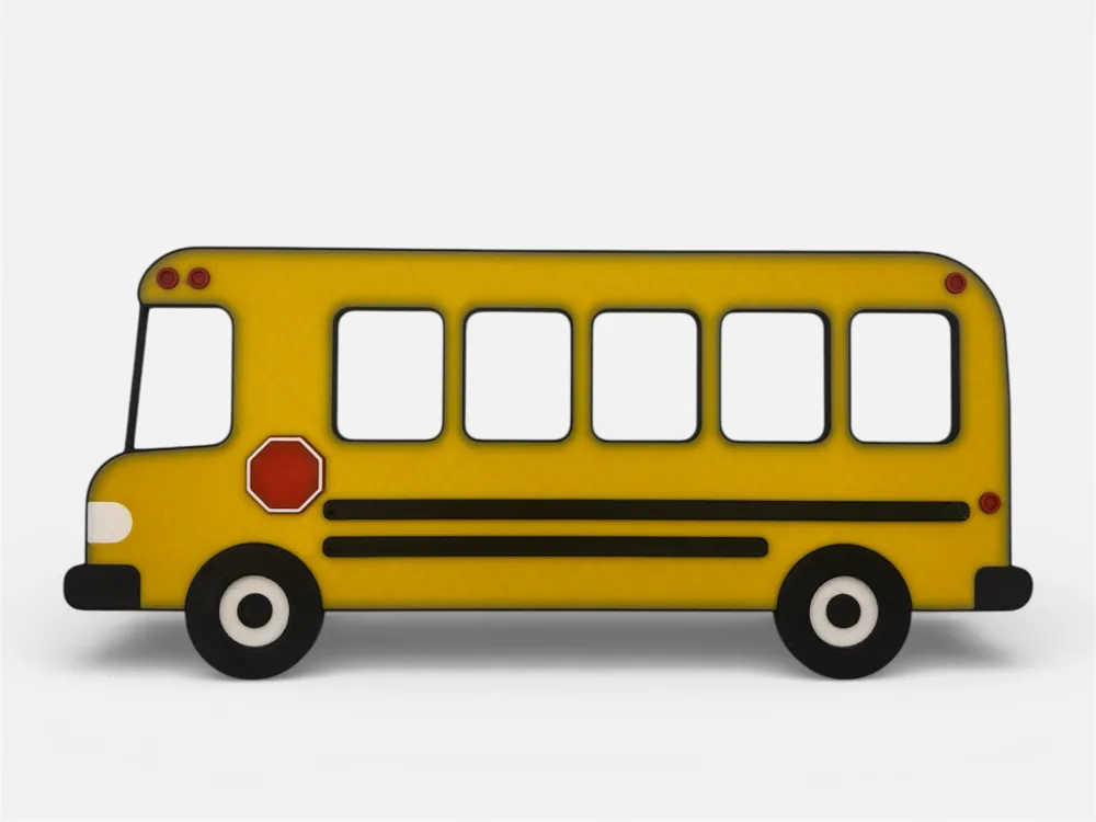 School Bus Wall Art - Print the whole collection! - Free 3D Print Model ...