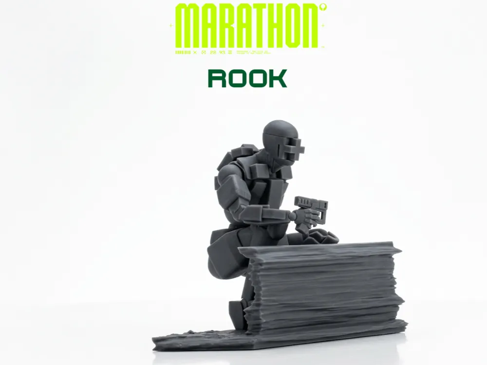 Marathon Rook Model - Crouched Ver. with weapon - Free 3D Print Model ...