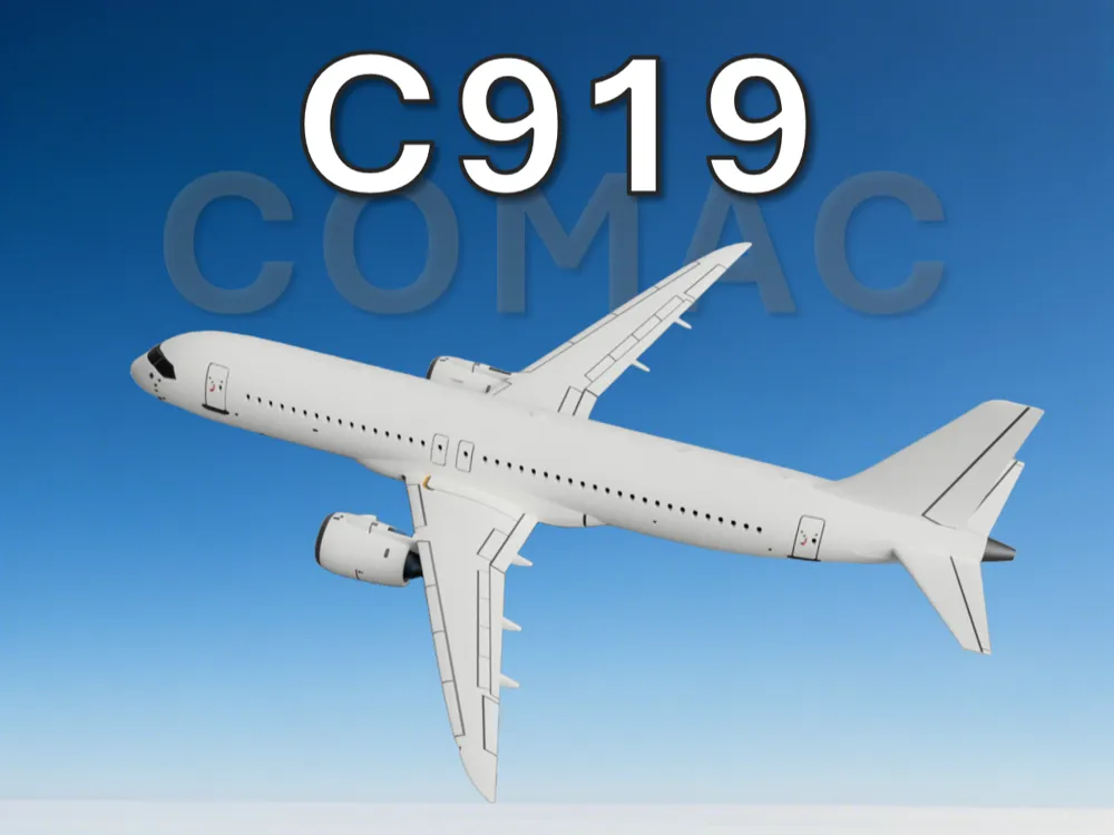 COMAC C919 Blank Model Commercial Aircraft Corporation of China (COMAC ...