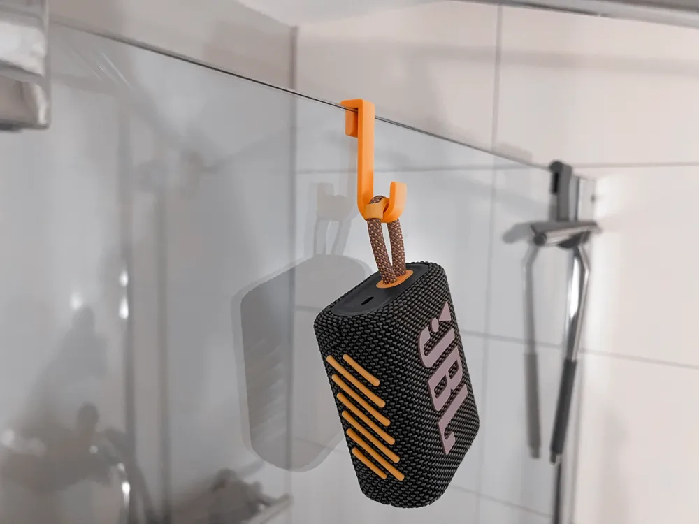 Simple Shower Glass Hook Bathroom towel 5 6 7mm by Marcel - MakerWorld