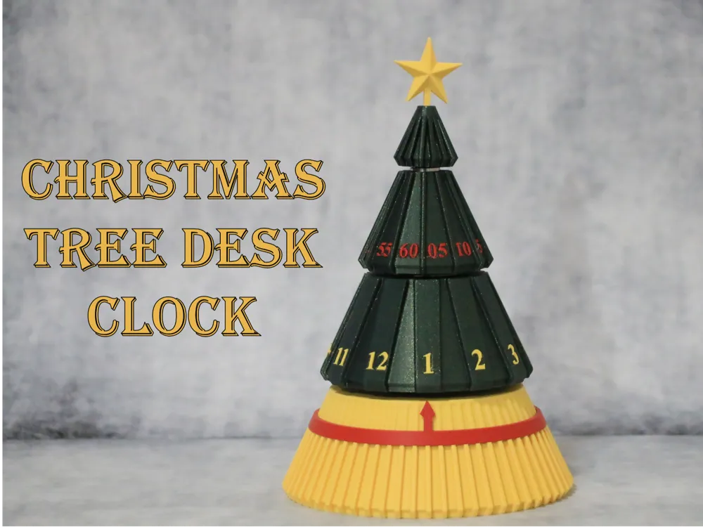 Christmas Tree Desk Clock by Ellipse - MakerWorld