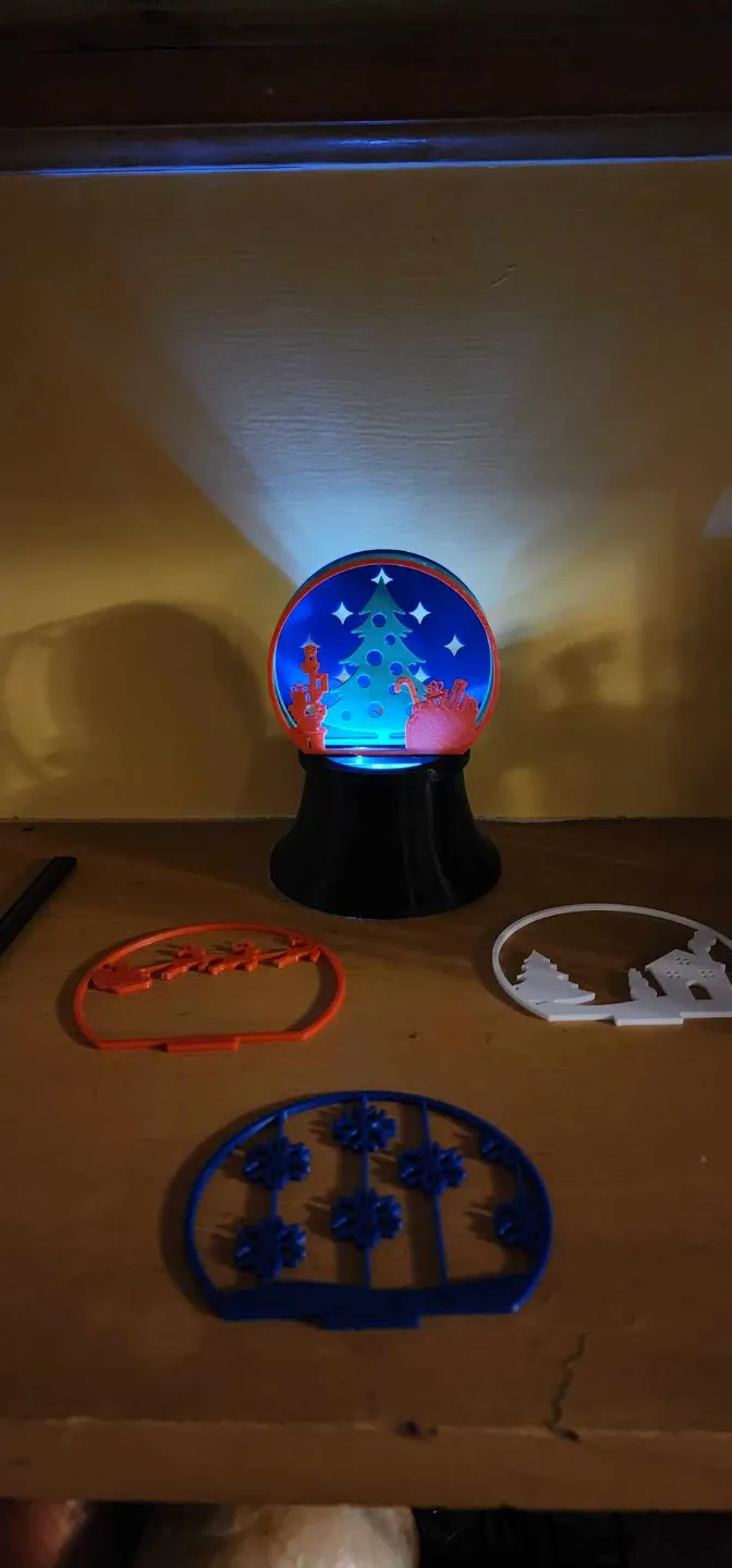 Lighted Snow Globe - build your own - Free 3D Print Model - MakerWorld