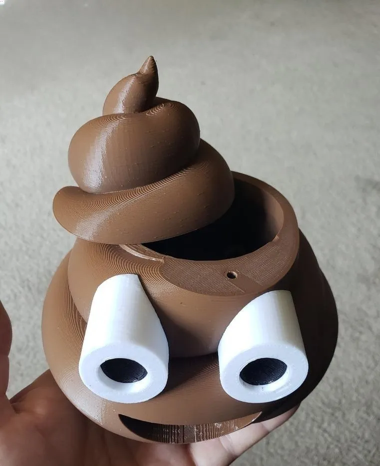 Poop Emoji Container | No AMS - Free 3D Print Model - MakerWorld
