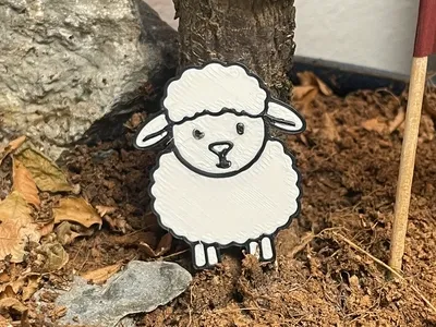 Simple 2D sheep by KlementinoSergi - MakerWorld