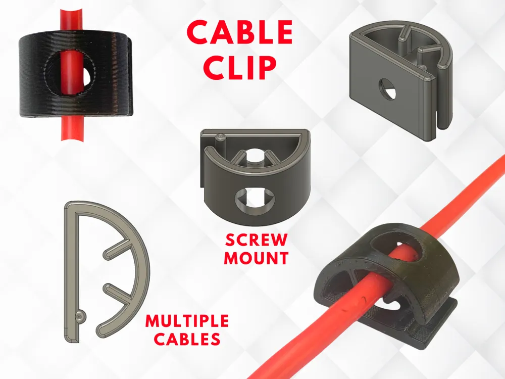 Cable Clip Screw Mount by Crafted_3D - MakerWorld