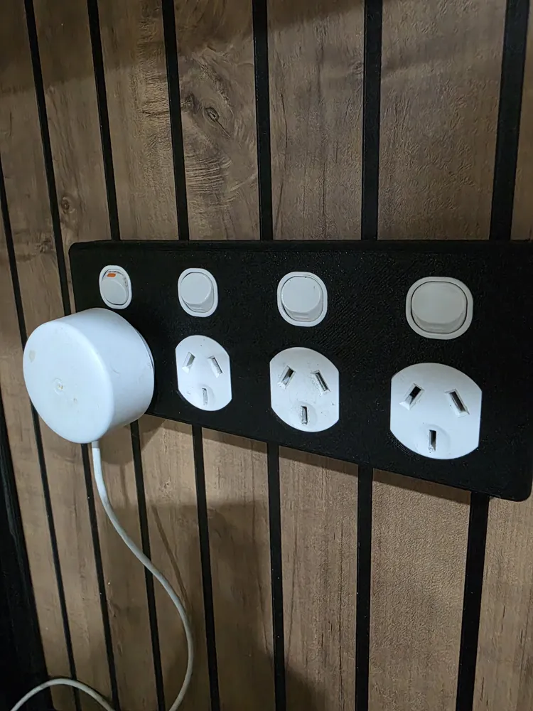 Australian Power point cover - 4 outlet - Free 3D Print Model - MakerWorld