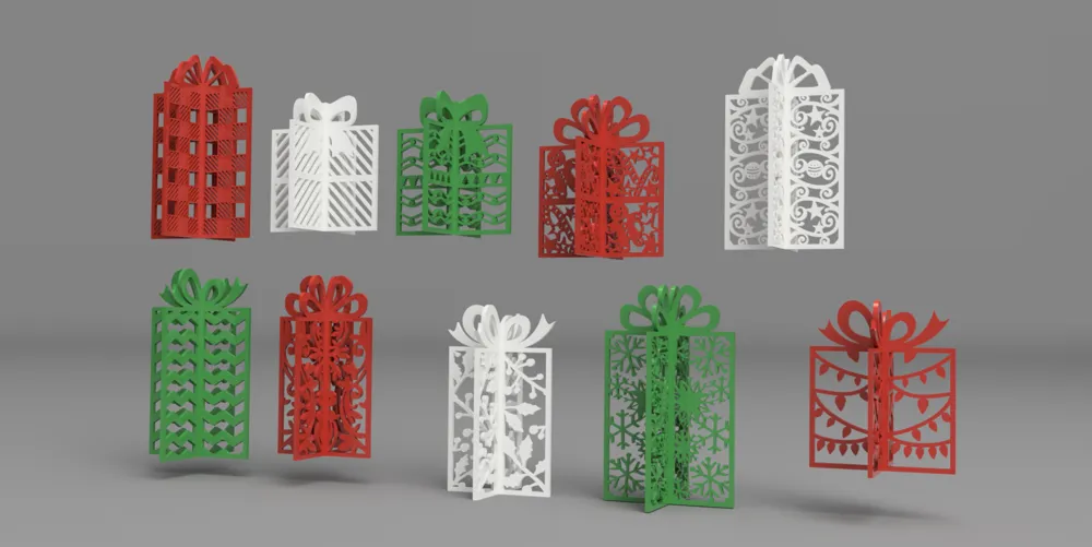 10 Standing Present Decorations by lindnjoe - MakerWorld