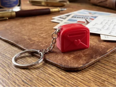 Kawaii Love Letter Mailbox Keychain - Free 3D Print Model - MakerWorld