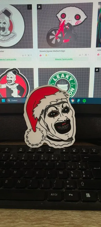 Art The Clown Christmas Wallart Sign By 3dprintsforyou Makerworld