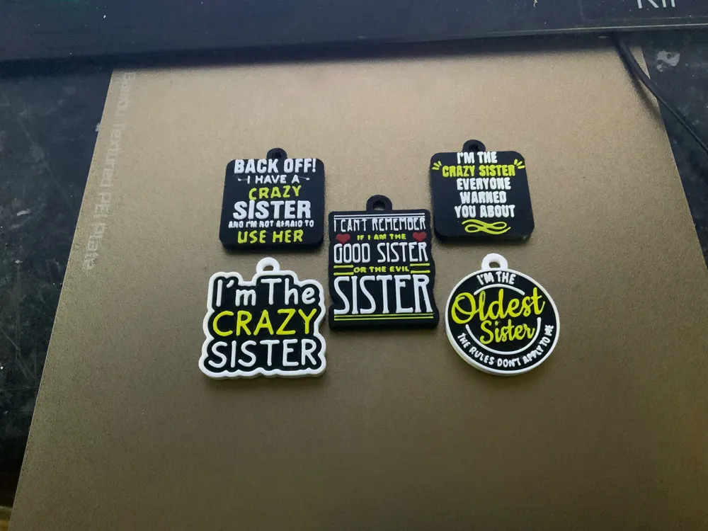 sisters set keychains/charms(free commercial) by dominator334 - MakerWorld