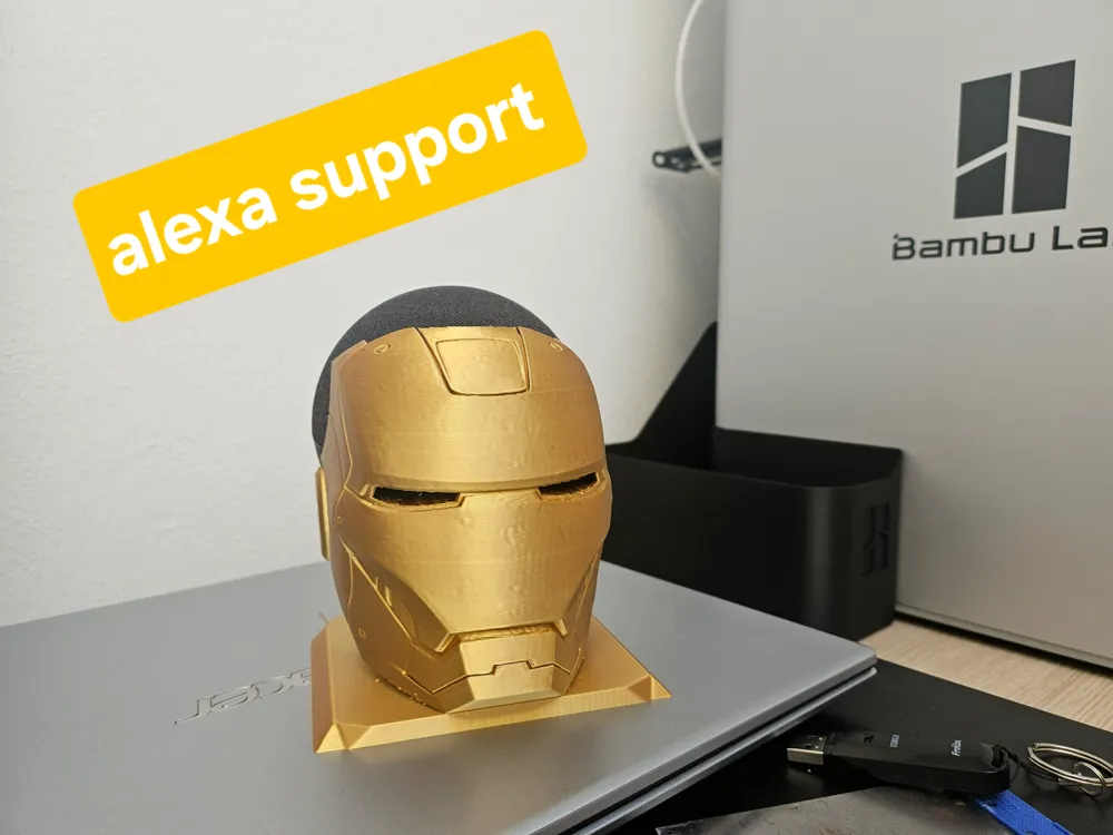 supporto alexa ironman by gio@91MakerWorld: Download Free 3D Models