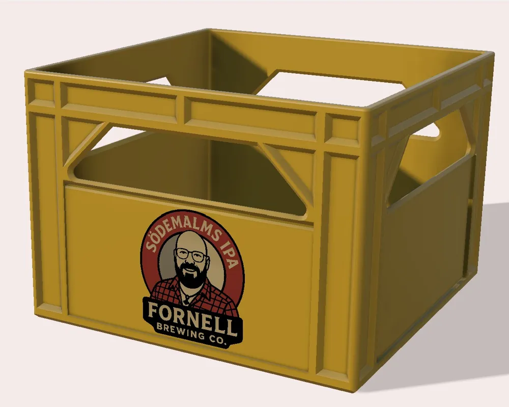 Custom logo beer crate! - Free 3D Print Model - MakerWorld