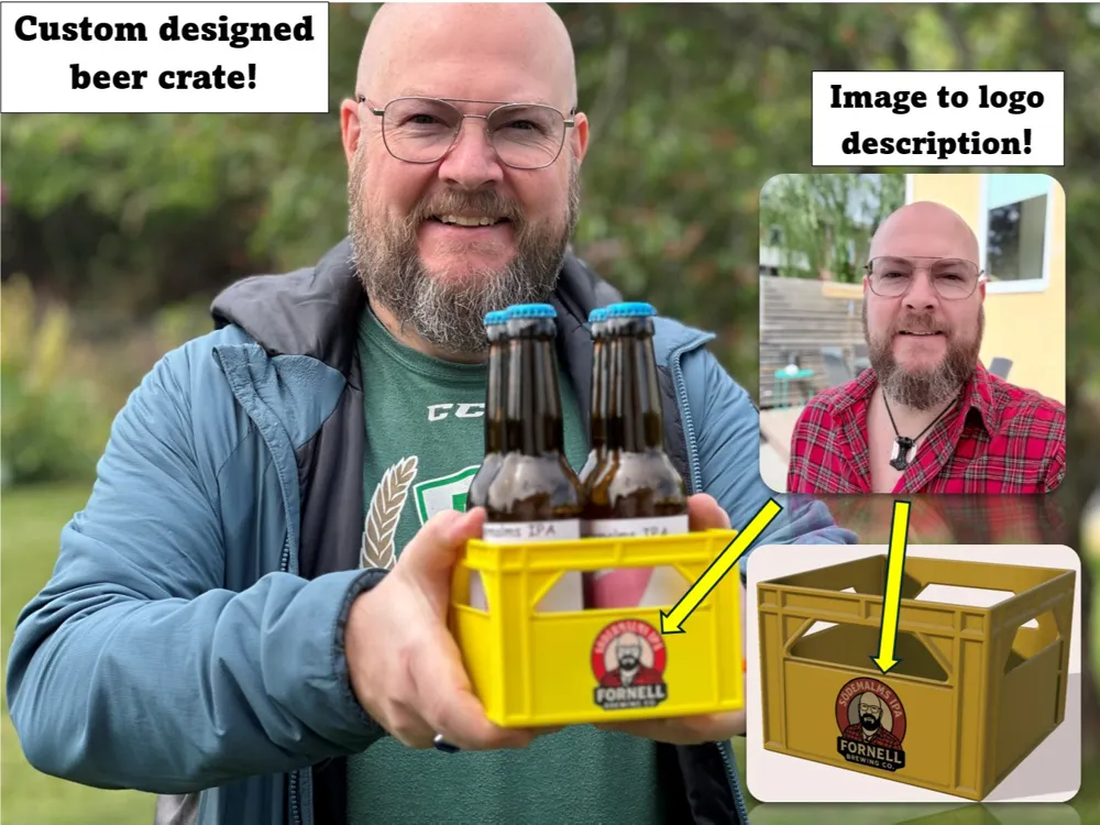 Custom logo beer crate! by walleriusDesign MakerWorld: Download Free 3D ...