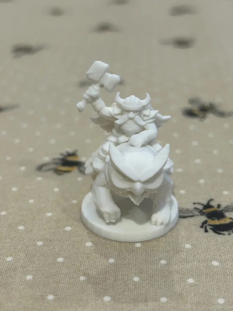 Dwarf Barbarian on Owlbear, TTRPG / D&D, Low-Poly by theBrandonWu ...