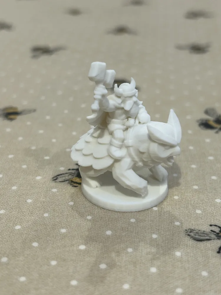 Dwarf Barbarian on Owlbear, TTRPG / D&D, Low-Poly by theBrandonWu ...