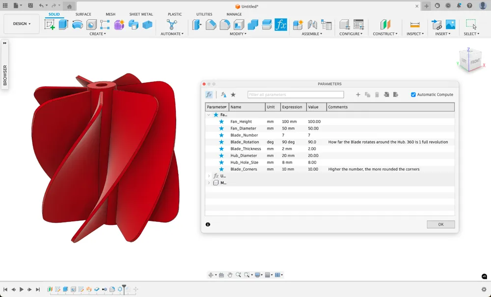 Parametric Fan, Propeller, Impeller by dfreshkremer MakerWorld ...