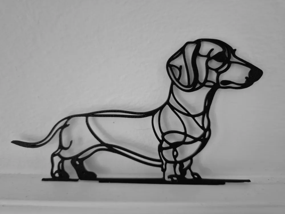 Dachshund 2d wall art by Snowball MakerWorld: Download Free 3D Models