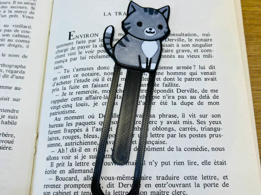 Cute Tabby Cat Bookmark by az - MakerWorld