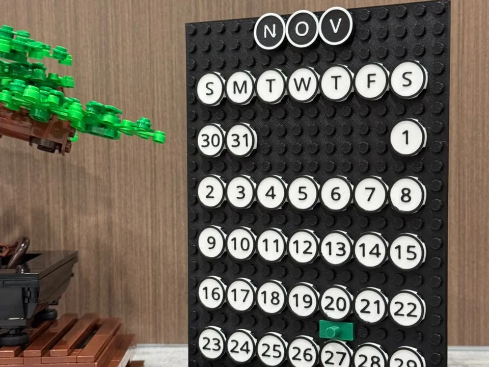 Brick Calendar - Free 3D Print Model - MakerWorld
