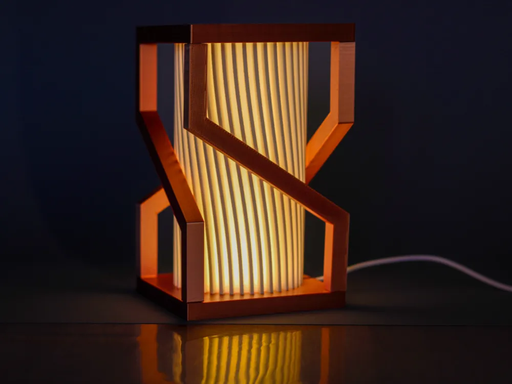 Modern Copper LED Lamp by Schnitzel MakerWorld: Download Free 3D Models