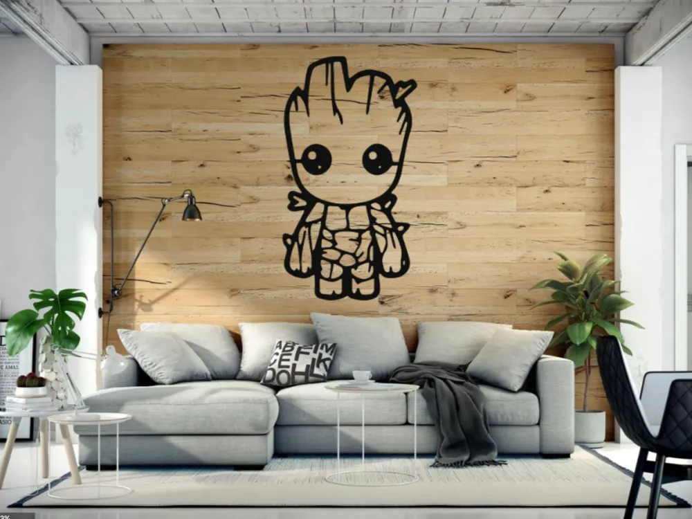 WallArt Baby Groot by rgb-Slotcover MakerWorld: Download Free 3D Models