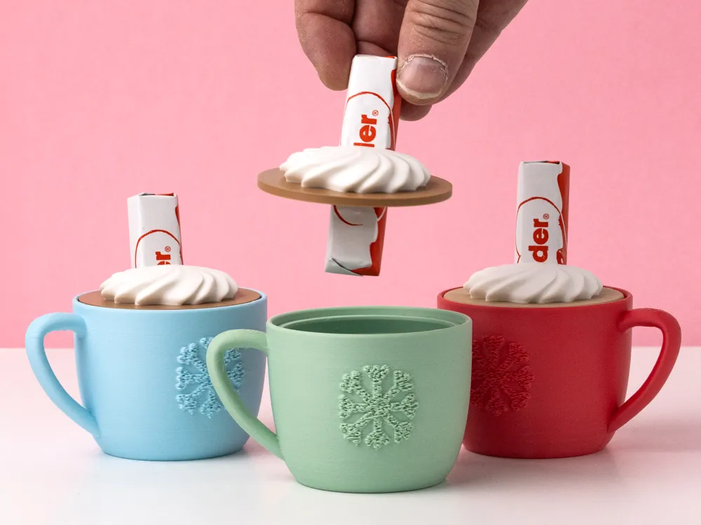 Mini Gift Mug – Chocolate Insert Edition - Free 3D Print Model - MakerWorld