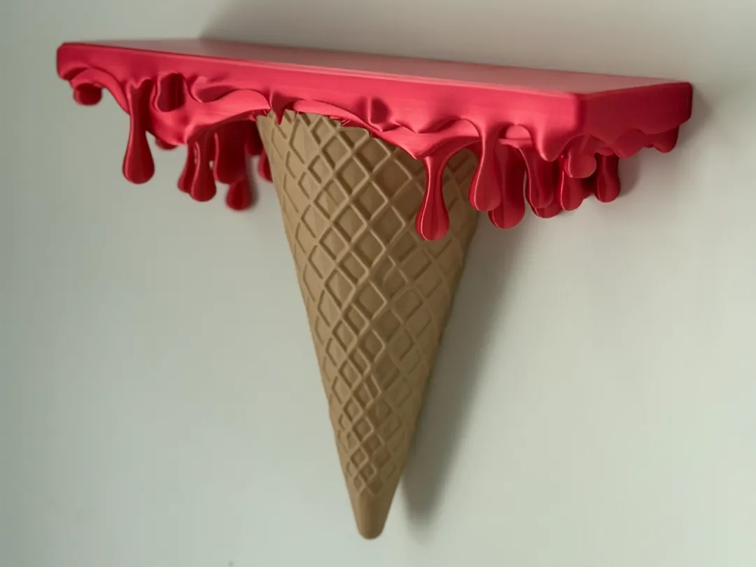 Ice Cream Cone Drip Shelf - Free 3D Print Model - MakerWorld