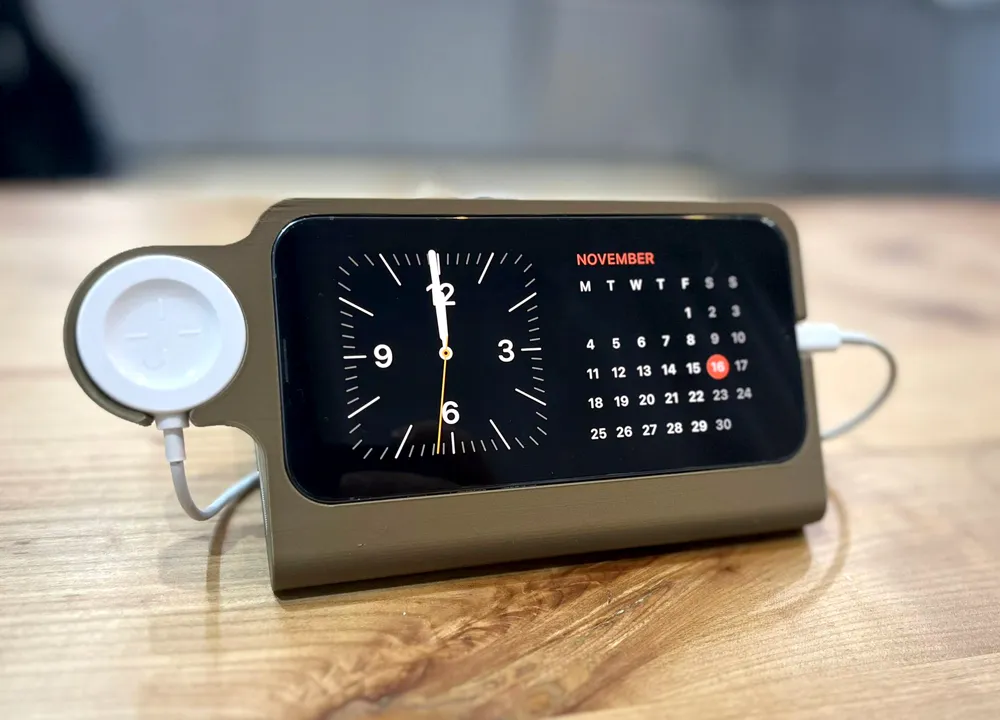 iPhone dock with Huawei GT 4 watch charger by Bux MakerWorld: Download ...