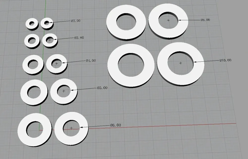 Screw washers - M2 to M10 round washers by Abing MakerWorld: Download ...