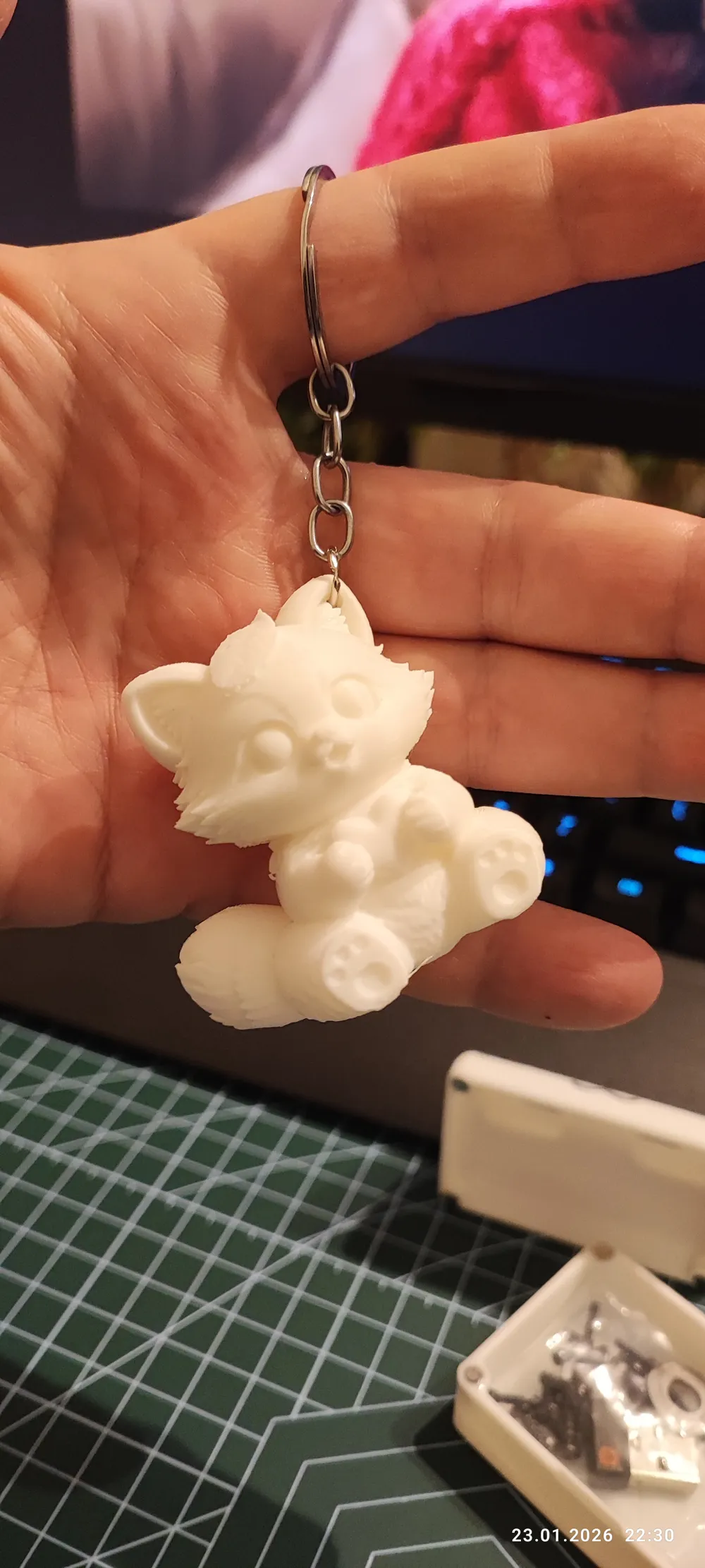 Love Raccoon – Cute 3D Printed Backpack Charm - Free 3D Print Model ...